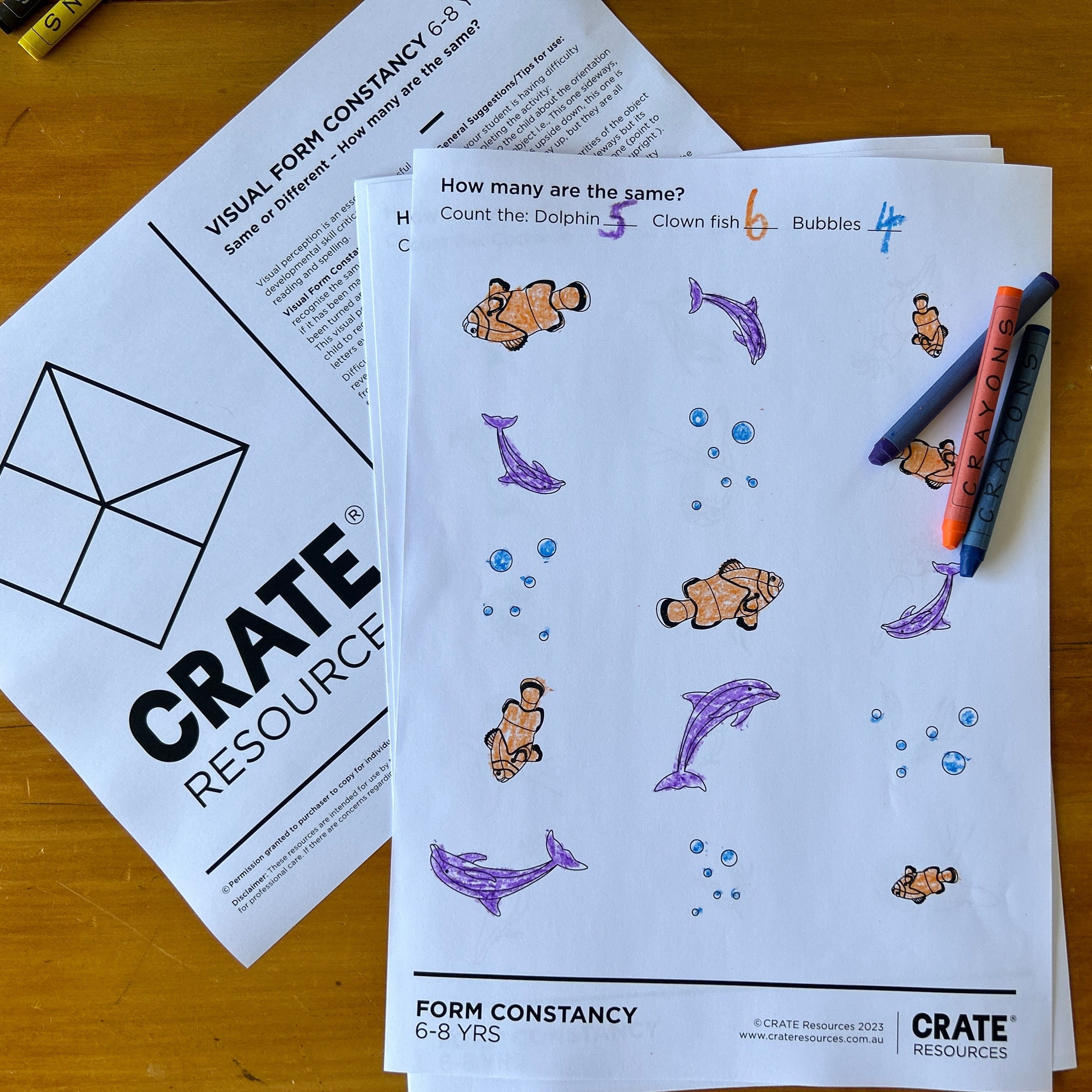 Worksheets for Visual Perception (reading and spelling) – Crate Resources
